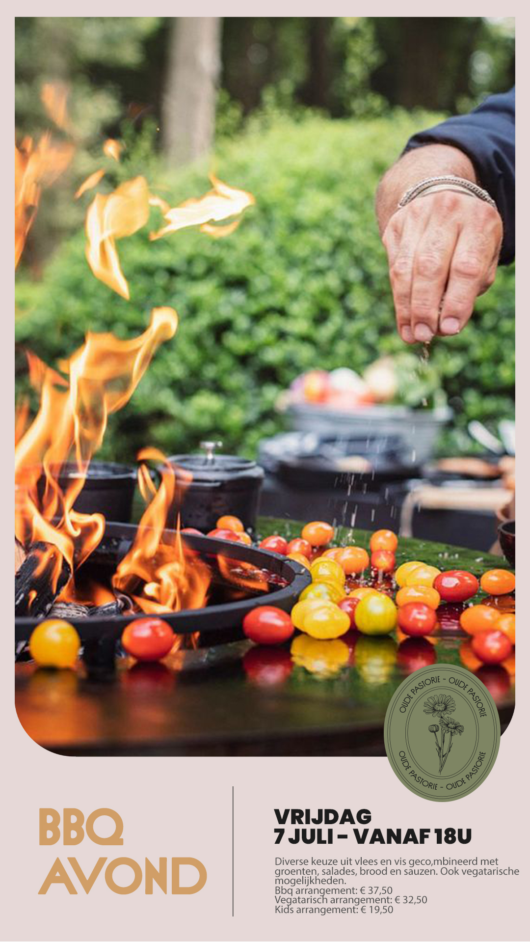 Barbeque avond - Oude Pastorie Tuinrestaurant in Beek